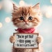Adorable Kitten Inspirational Quote Poster - Digital Download, Cute ...
