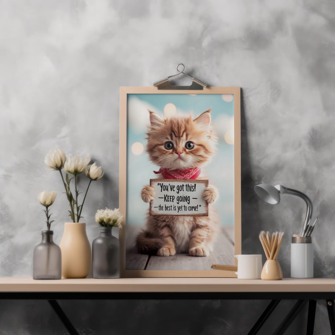 Adorable Kitten Inspirational Quote Poster - Digital Download, Cute ...