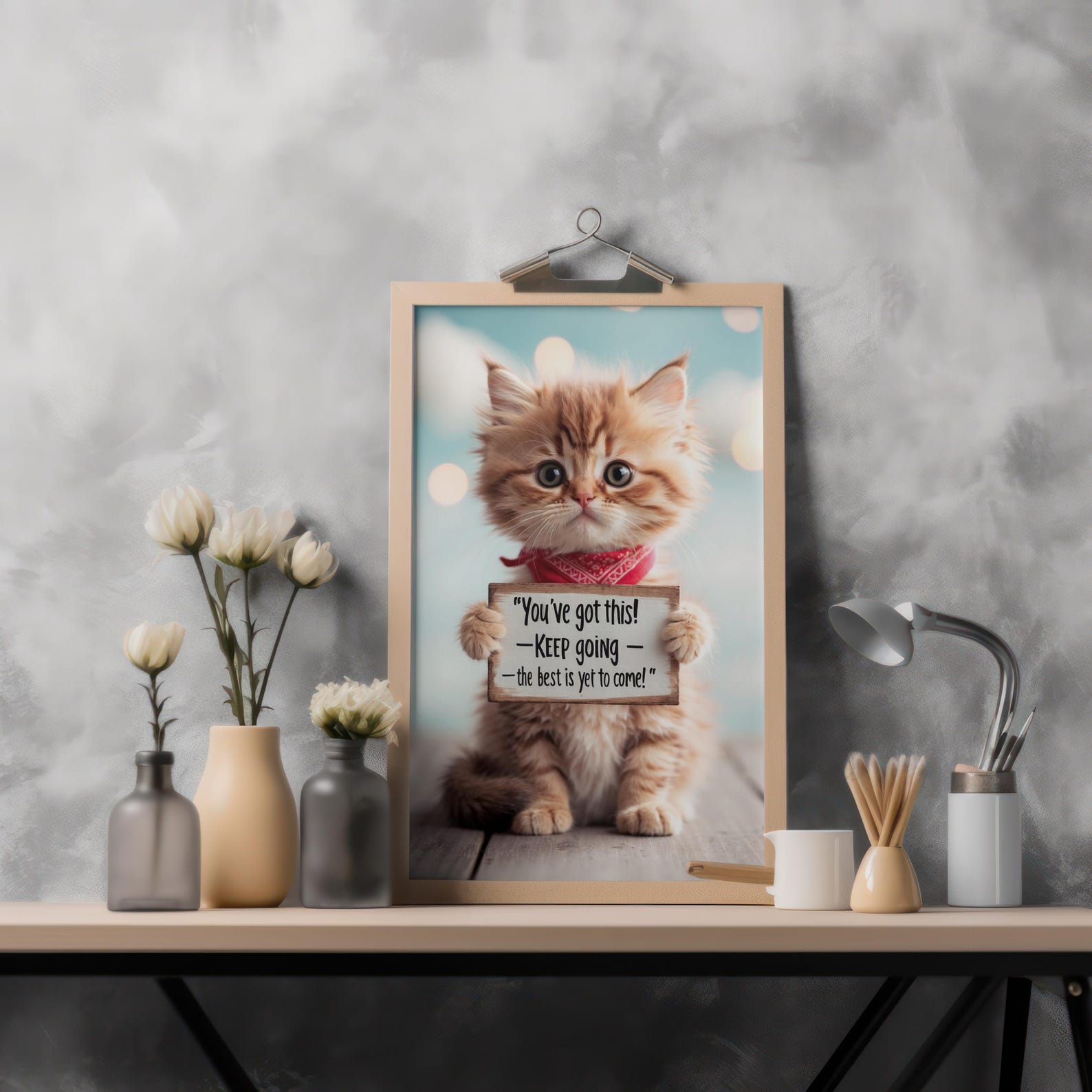 Adorable Kitten Inspirational Quote Poster - Digital Download, Cute ...