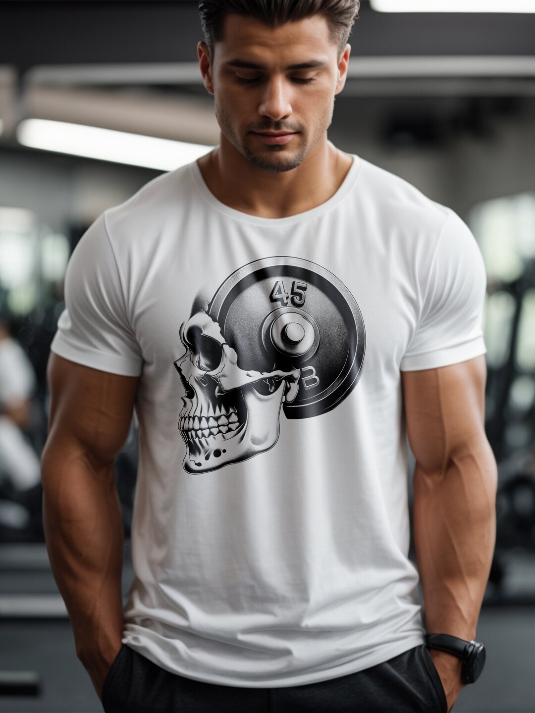 Skull Gym Shirt | Barbell Pump Cover | Weightlifting Shirt for Gym Rat ...