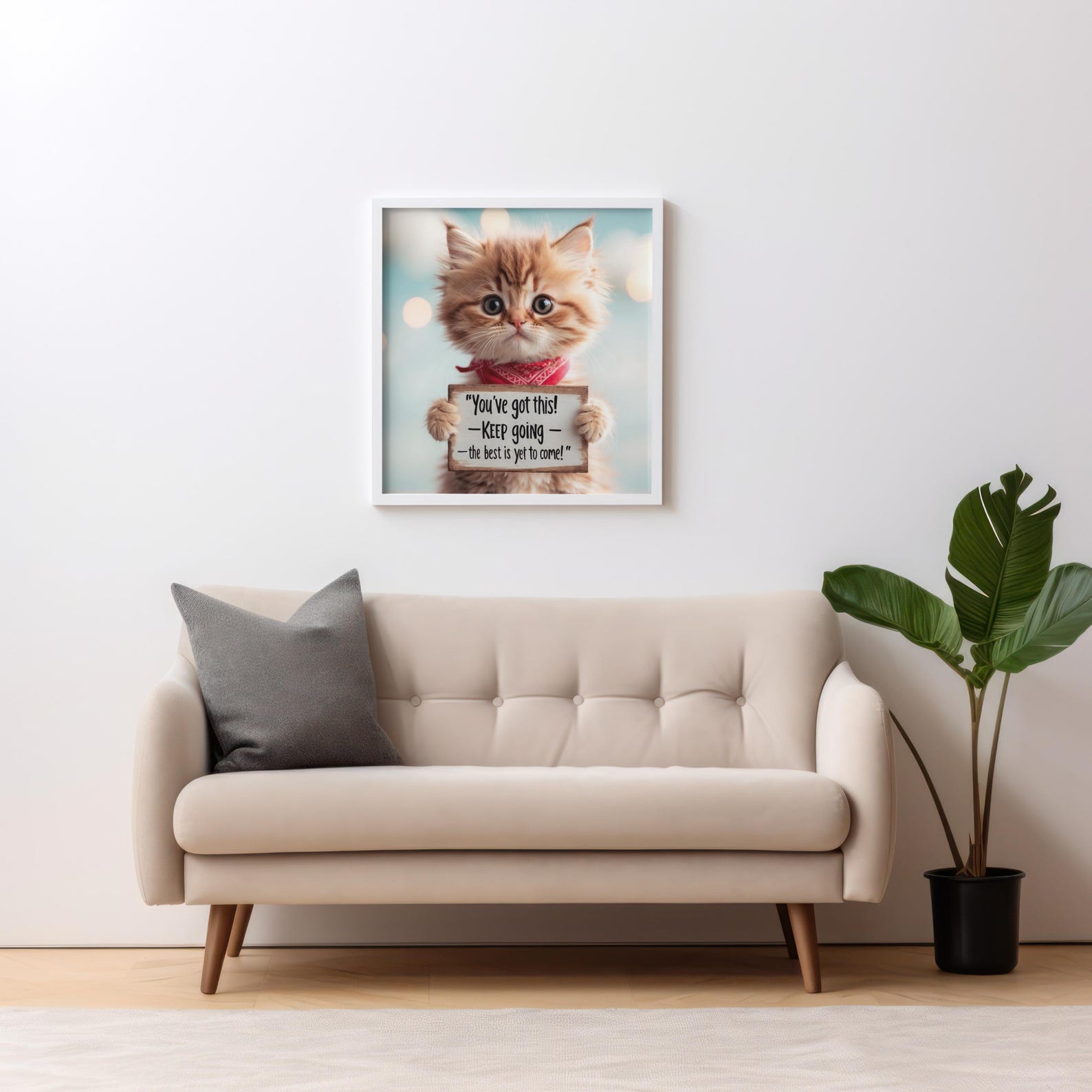Adorable Kitten Inspirational Quote Poster - Digital Download, Cute ...
