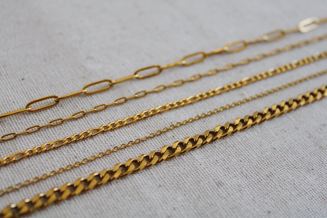 Gold Belly Chain Gold Figaro Waist Chain Waterproof Bikini Chain Gold ...