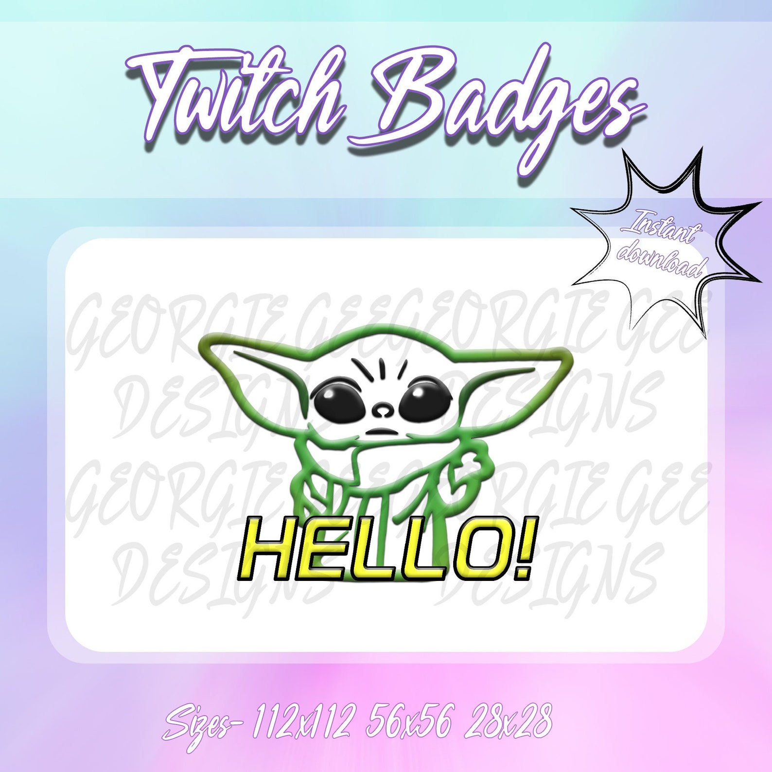Baby Yoda Hello Twitch Emote - Etsy UK