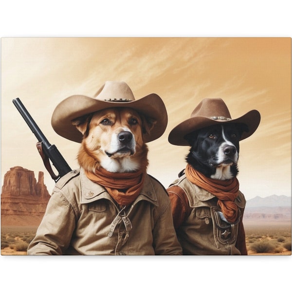 Dog Cowboy Print - Etsy
