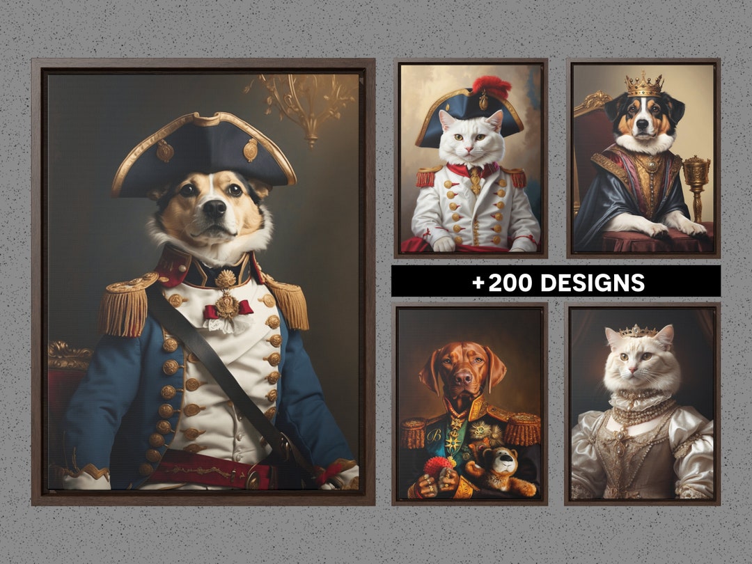 Custom Pet Portrait, Napoleon Dog Portrait, Custom Renaissance Pet ...