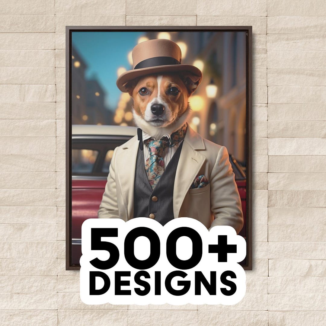 Pet Portrait Painting, Funny Gifts for Him, Funny Decor,royal Pet ...