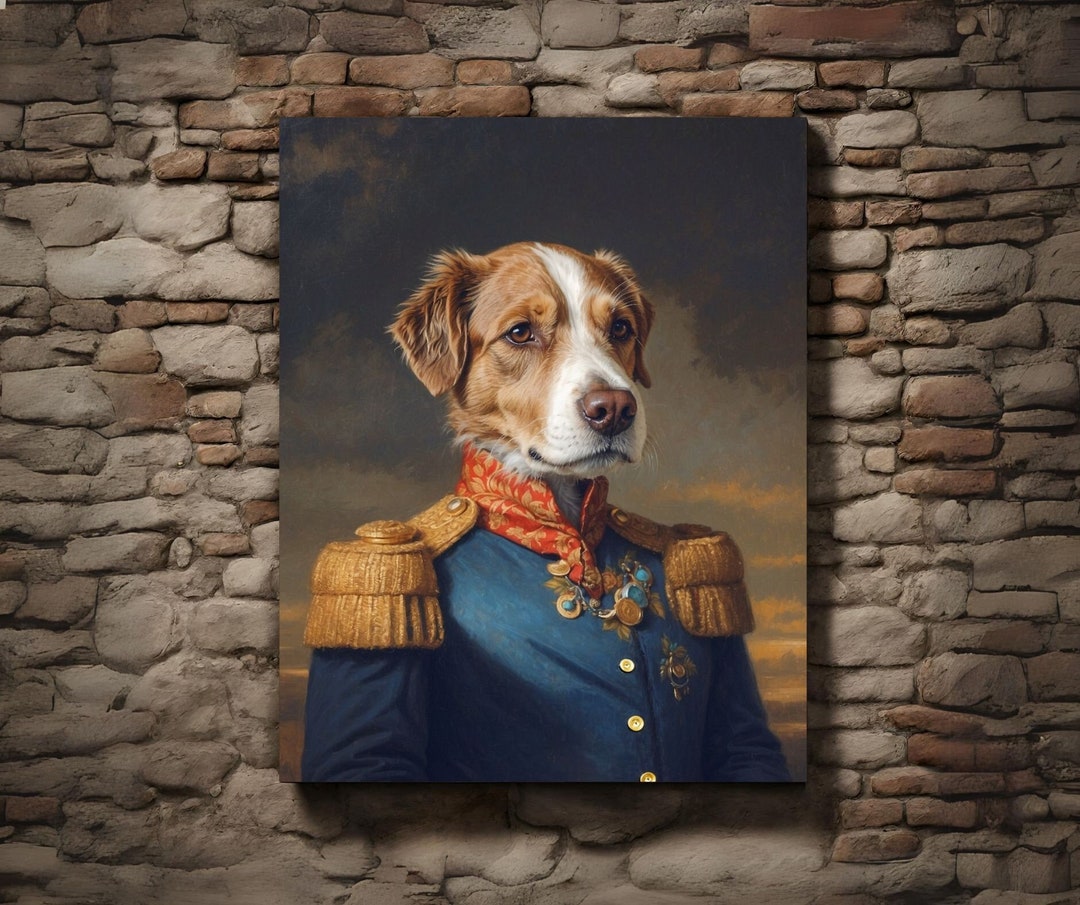 Custom Pet Portrait Gentleman Dog Portrait Dog With Suit Custom Dog ...