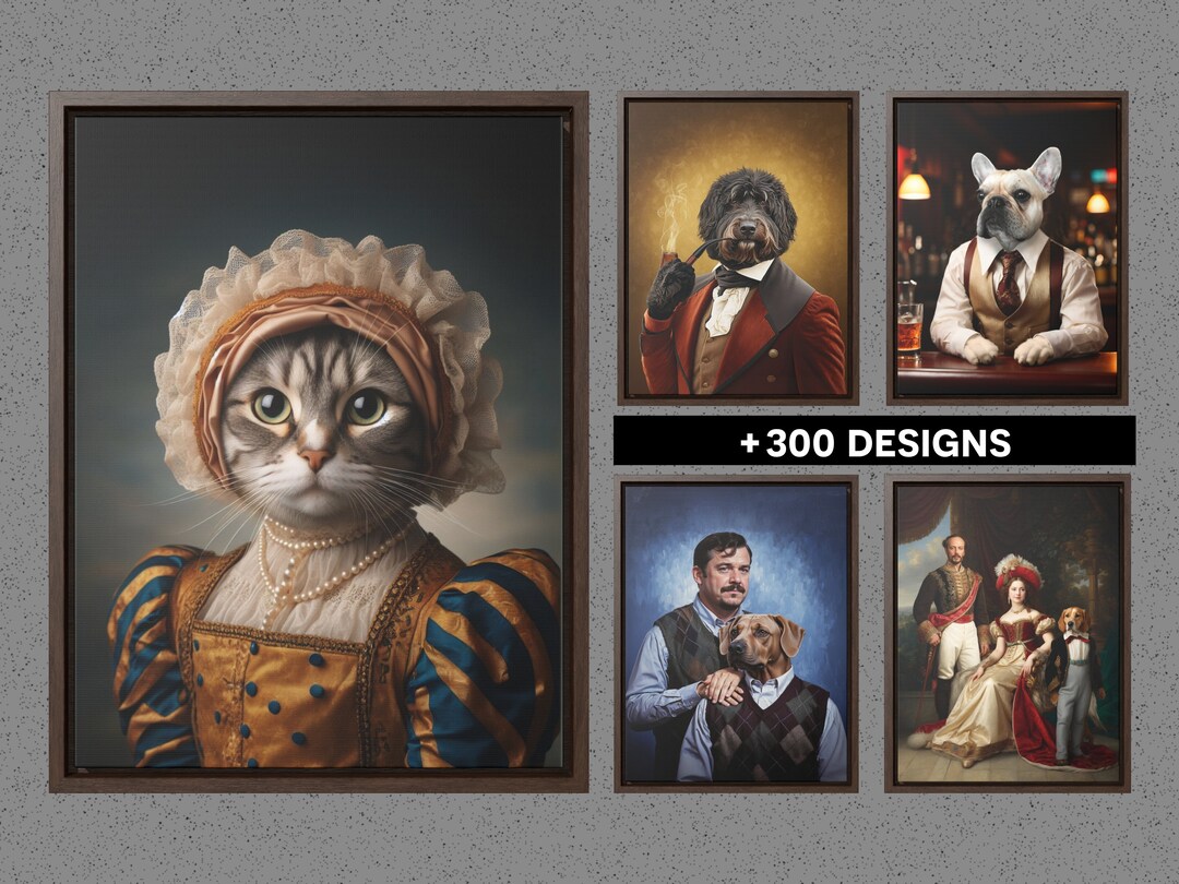 Custom Pet Portrait, Family and Pet Custom Portrait, Funny Custom ...