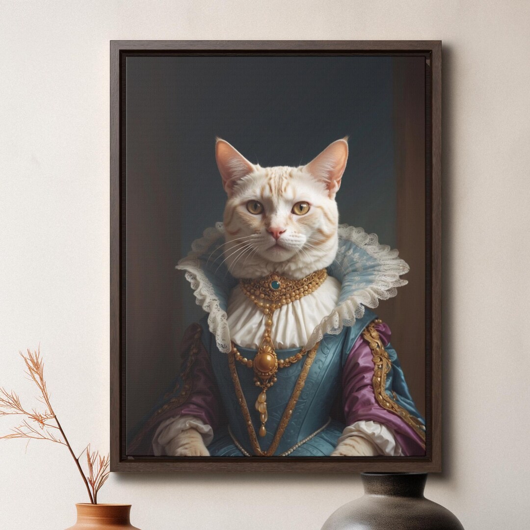 Regal Pet Portrait,princess Pet Portrait,queen Pet Portrait, Custom Cat ...