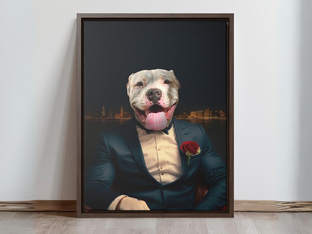 Custom Pet Portrait, Gentleman Dog Portrait, Funny Dog Portrait, Dog ...