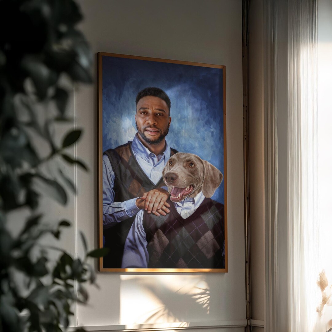 Custom Pet Portrait, Funny Birthday Gift, Digital File Pet Portrait ...