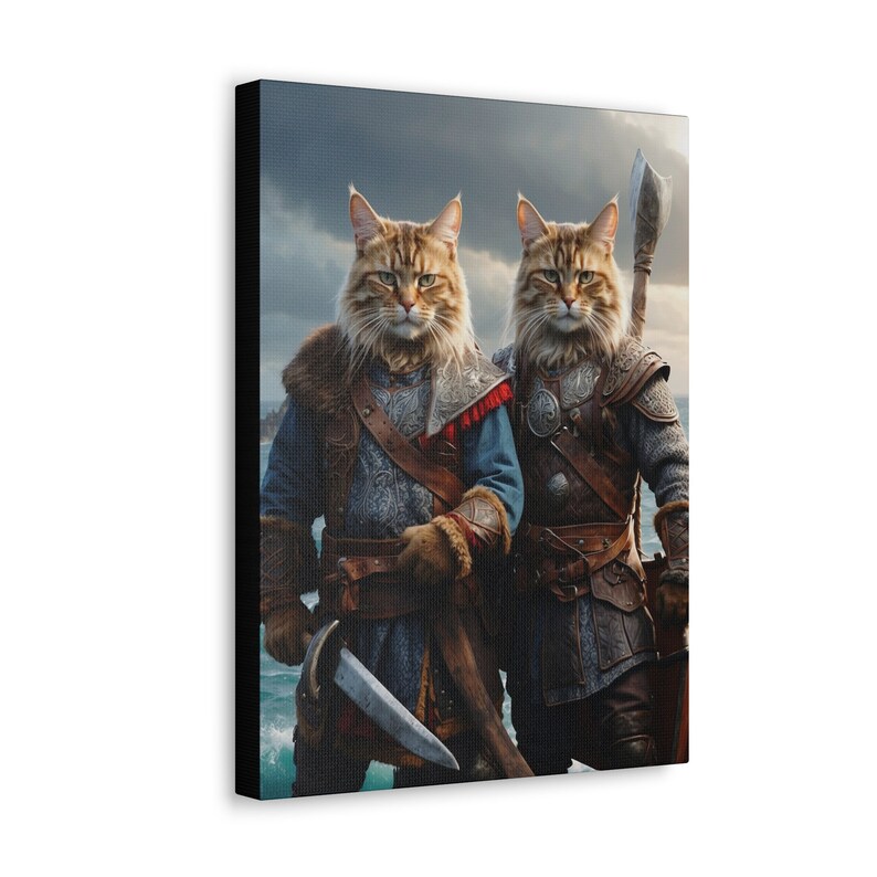 Custom Vikings 2 Pet Portrait, Vikings Theme Dog Portrait, Memorial Pet ...