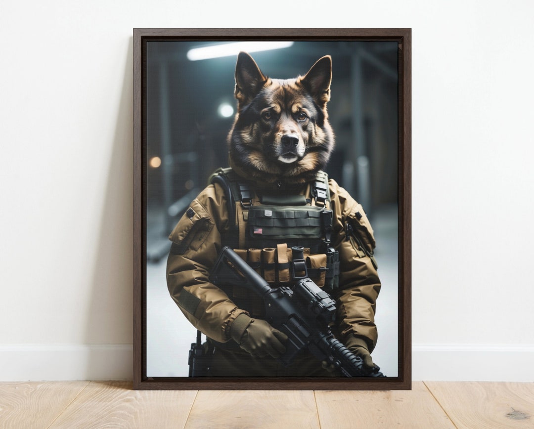Custom Pet Portrait, Soldier Custom Portrait, Funny Custom Portrait ...