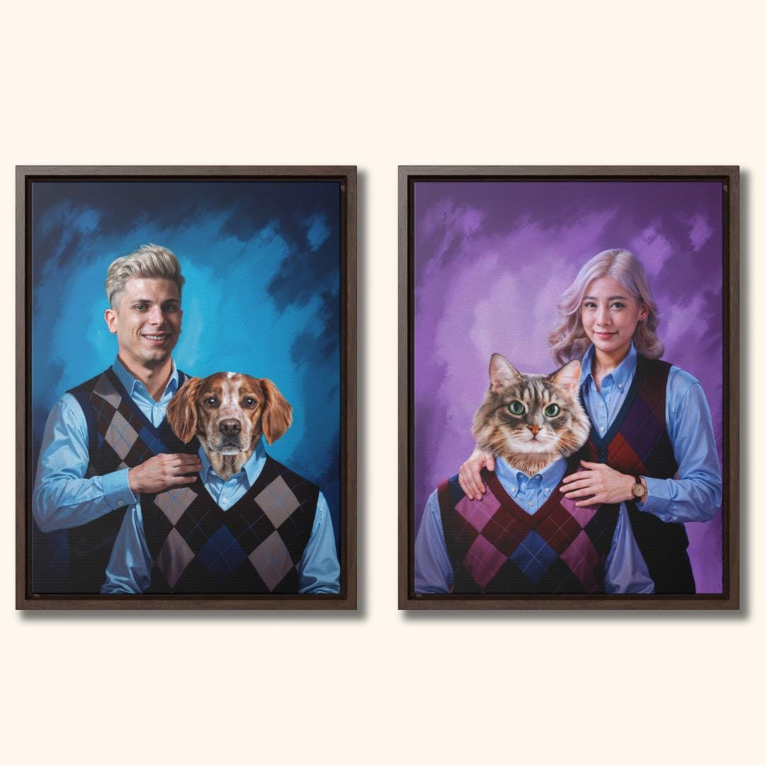 Custom Couple and Pet Portraits (bundle), Stepbrothers Personalized ...