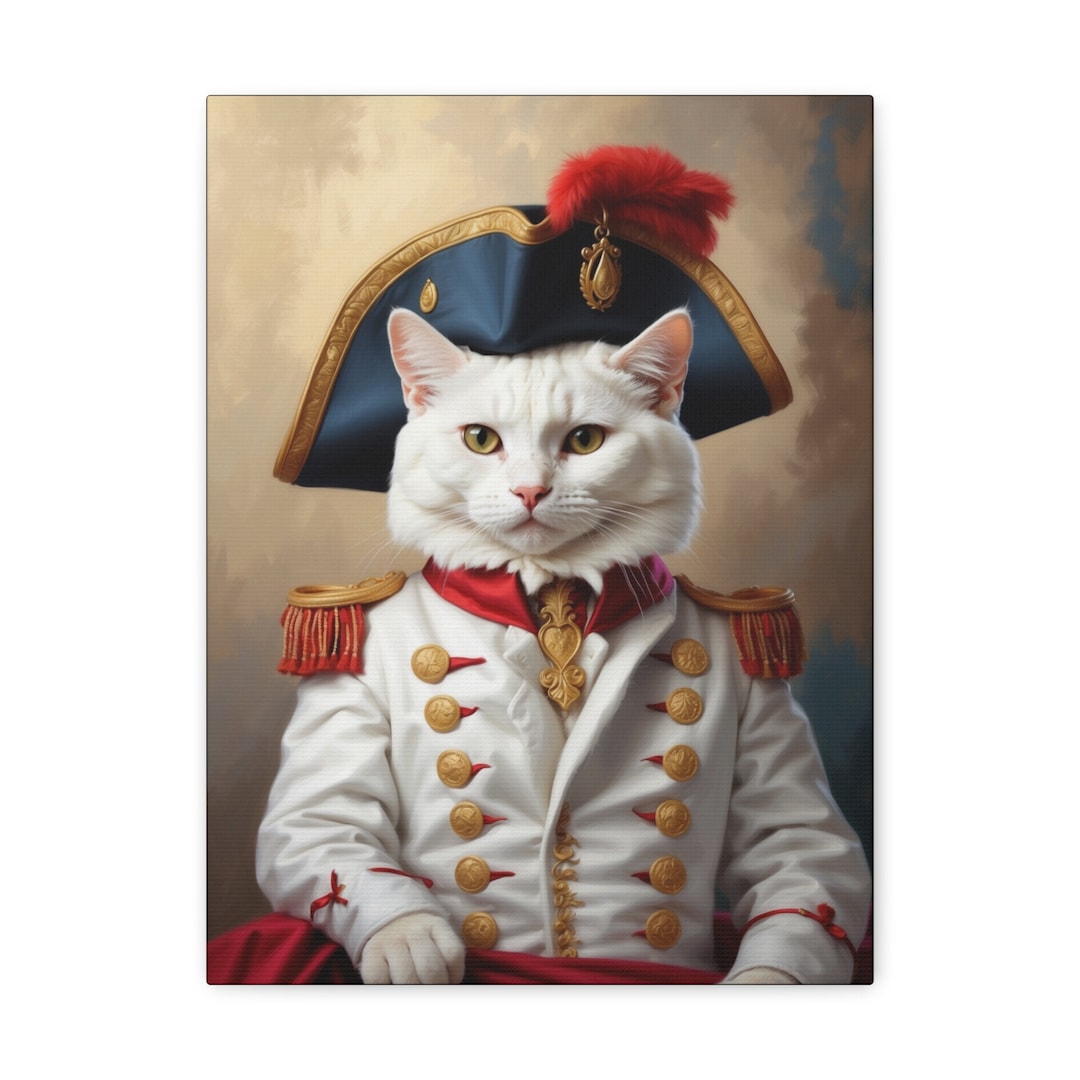 Custom Pet Portrait, Napoleon Cat Portrait, Renaissance Decor, Royal ...