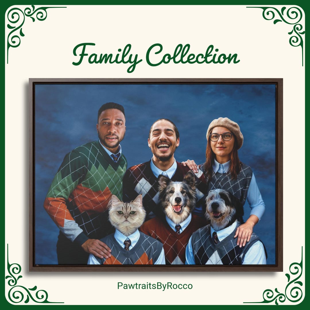 Custom Portrait Family Print, Personalized Gift for Family, Our Family ...