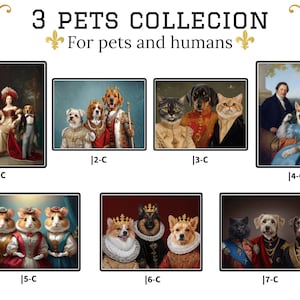 Custom Royal Cat Portrait, Royal Dog Portrait From Photo, Mother's Day ...