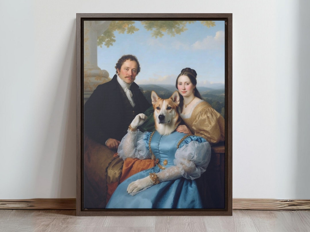Custom Pet Portrait, Family and Pet Custom Portrait, Royal Dog Portrait ...