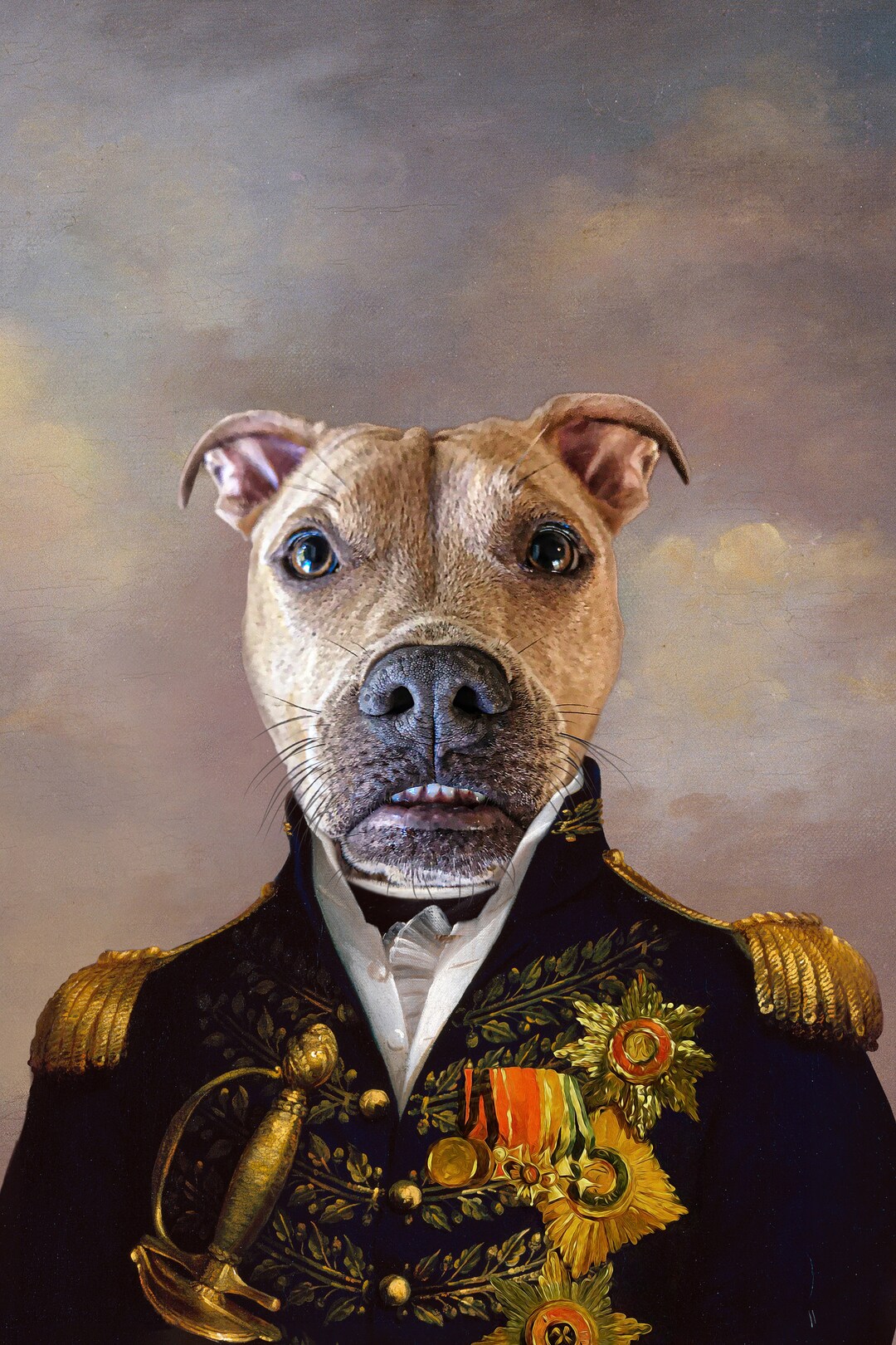 Army Dog Portrait Custom Pet Portrait Army Pet Portrait - Etsy