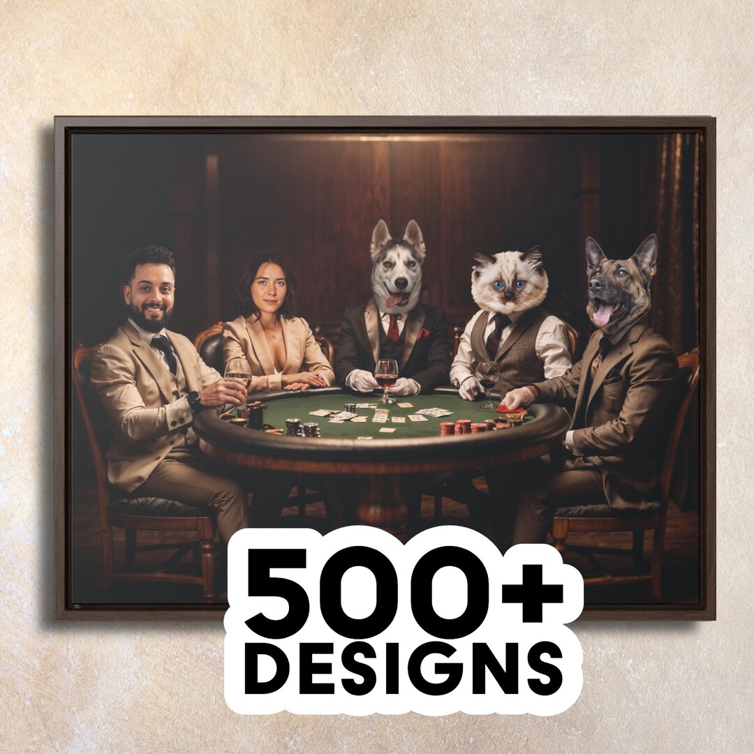 Pet Portrait, Human and Pet Custom Portrait, Birthday Gift Idea, Funny ...