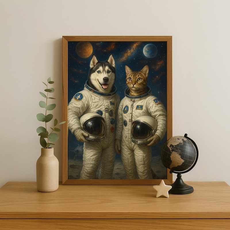 Space Dog Art - Etsy