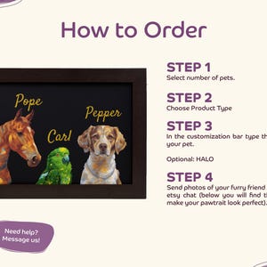 Custom Dog Portrait, Personalized Art for Pet Lovers, Multiple Pets ...