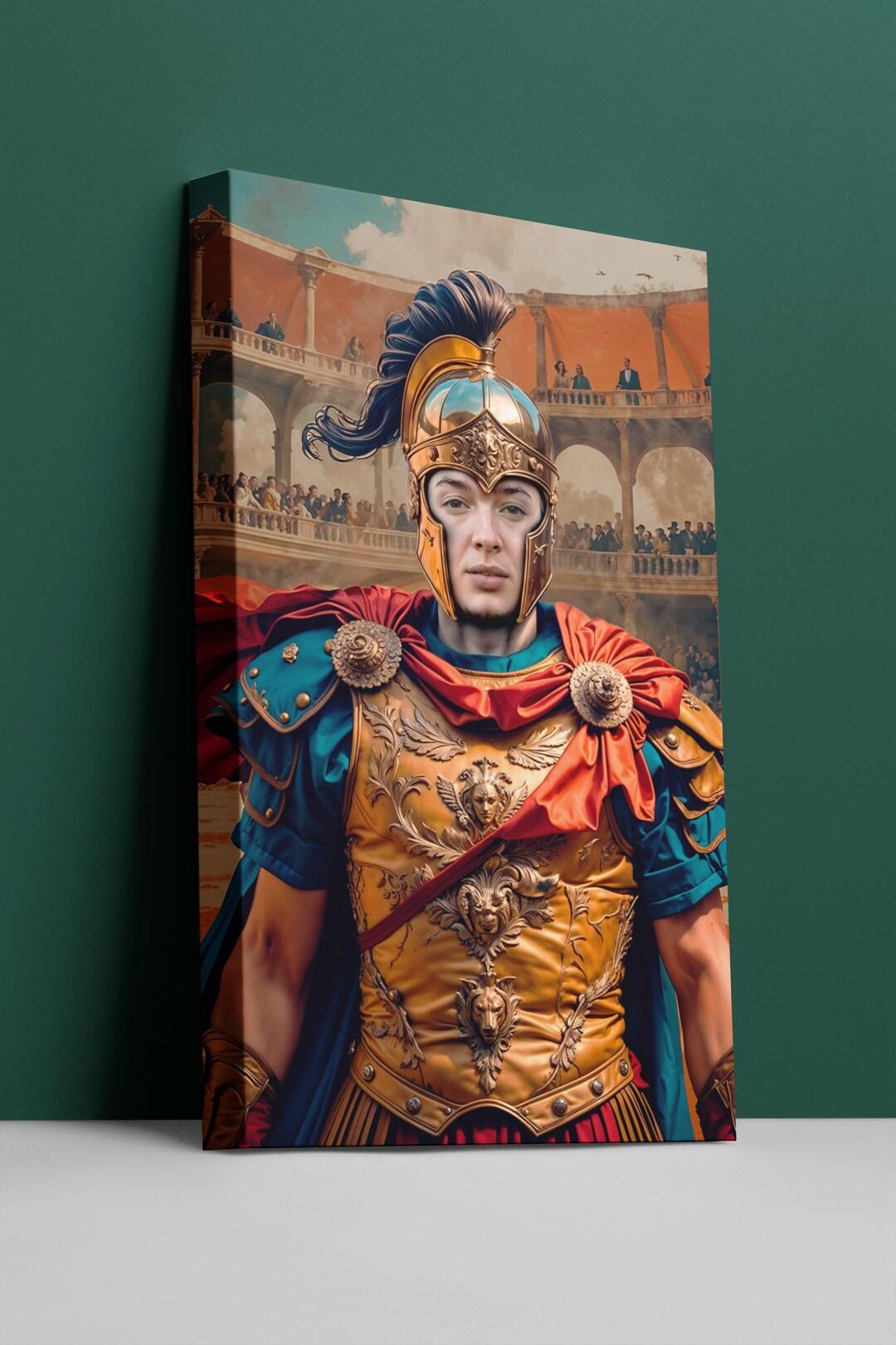Custom Spartan Portrait, Gladiator Custom Portrait for Man, Husband ...