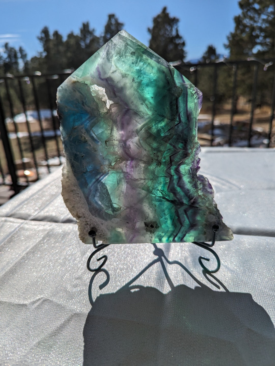 Stunning Rainbow Fluorite Slab - Etsy