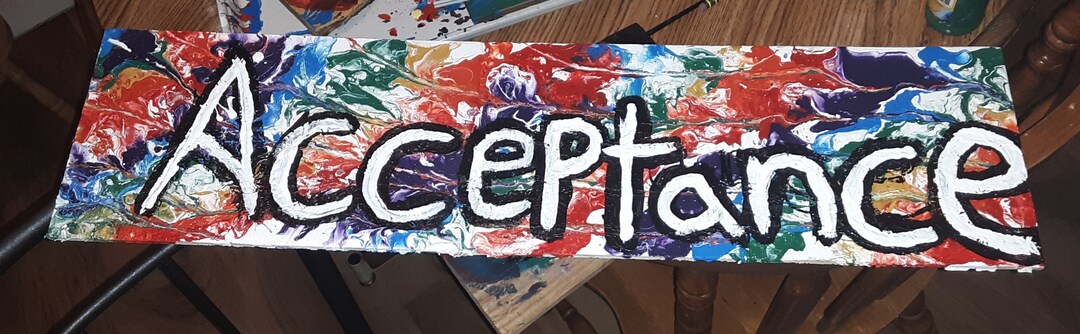 Acceptance, Pride Wooden Rainbow Sign - Etsy