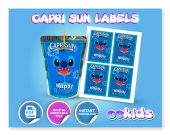 Stitch Capri Sun Stickers - Etsy UK