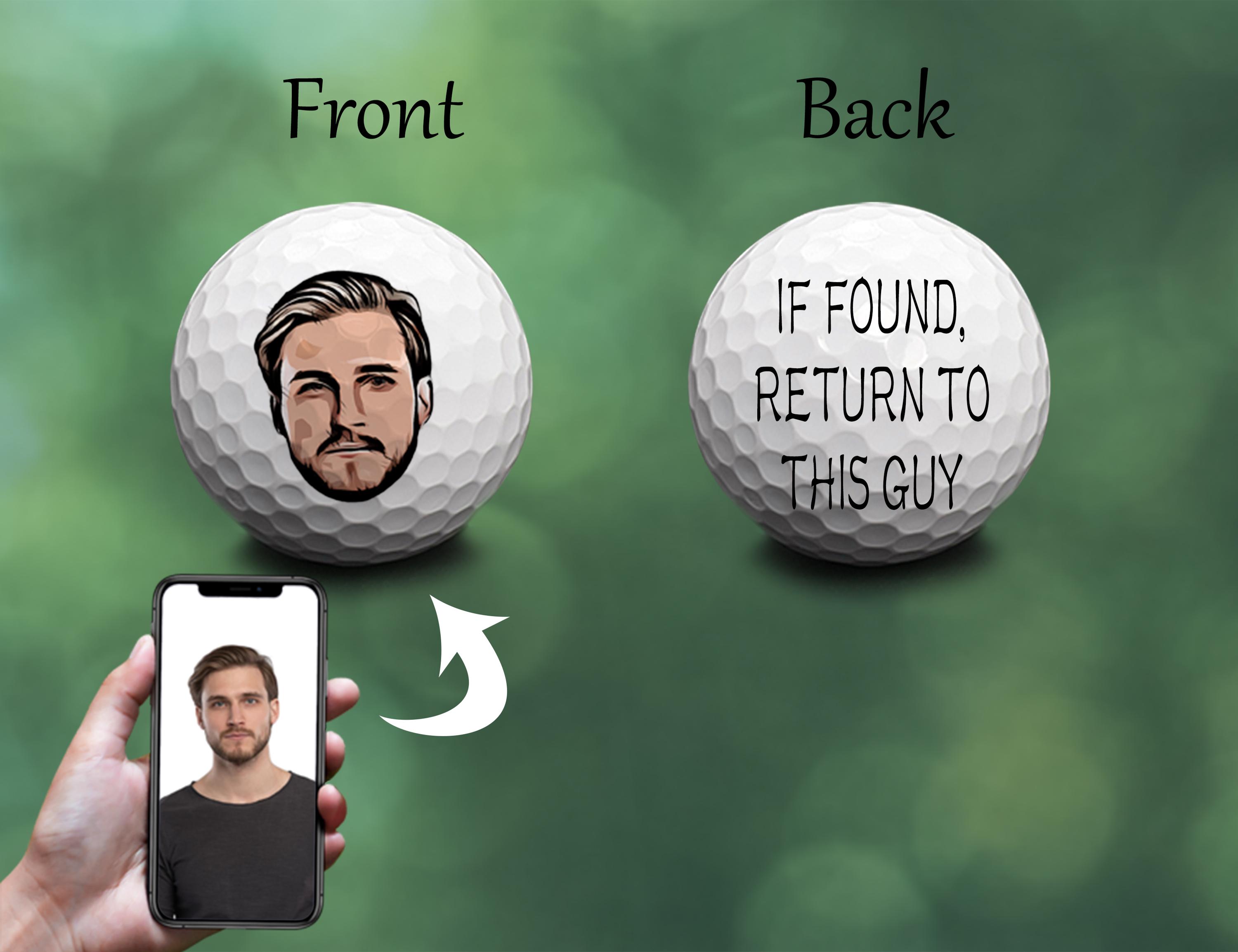 Portrait on Golf Ball, Portrait From Photo, Funny Golf Balls ...