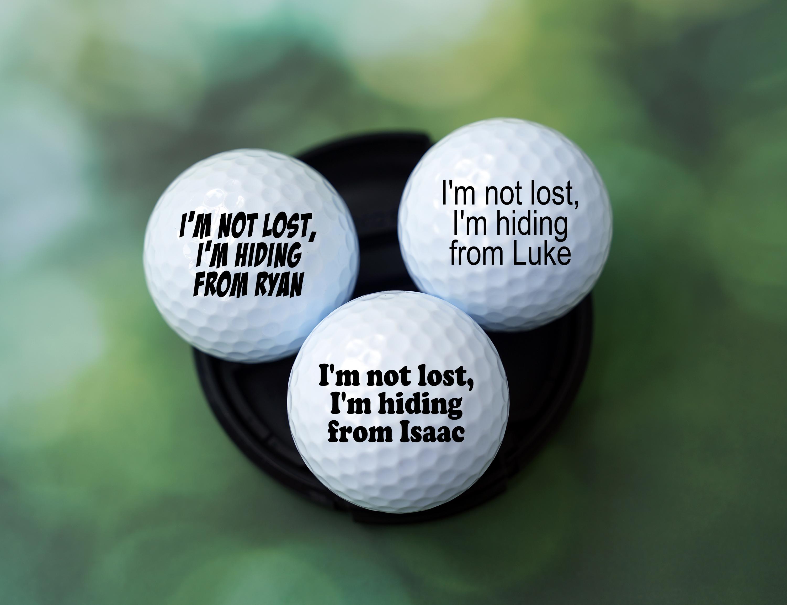 I Am Not Lost Custom Golf Balls, Text Printing Golf Balls, Personalized ...