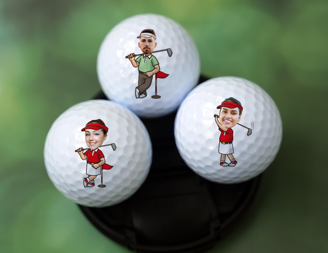 Unique Custom Golf Balls, Cartoon Golf Balls, Golf Gift, Gift for ...