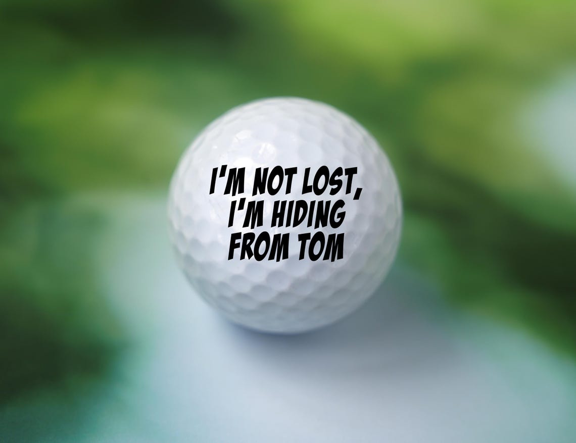 I Am Not Lost Custom Golf Balls, Text Printing Golf Balls, Personalized ...