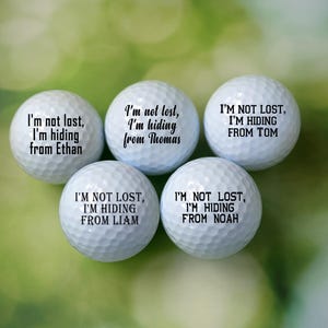 I Am Not Lost Custom Golf Balls, Text Printing Golf Balls, Personalized ...