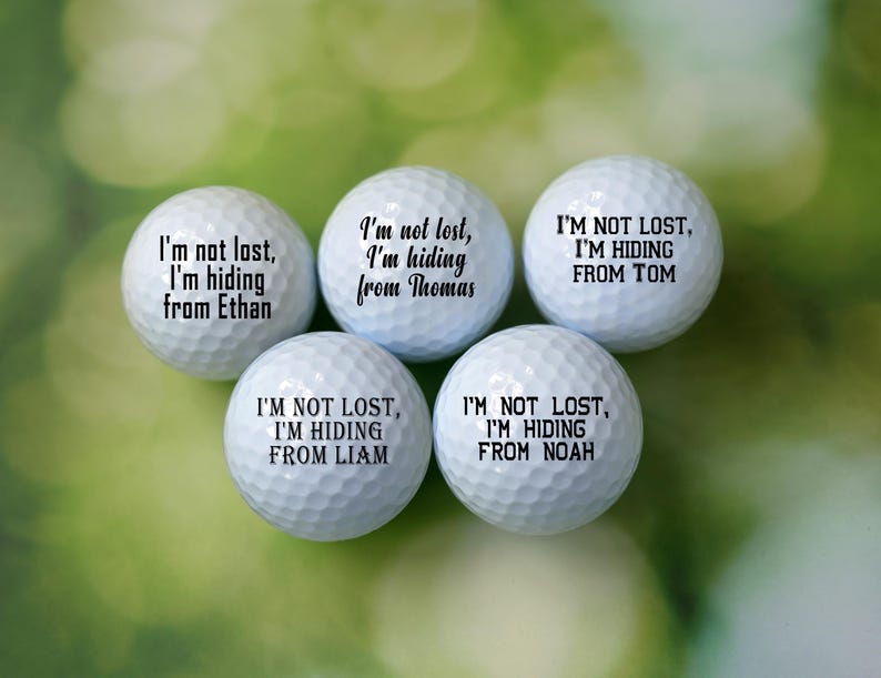 I Am Not Lost Custom Golf Balls, Text Printing Golf Balls, Personalized ...