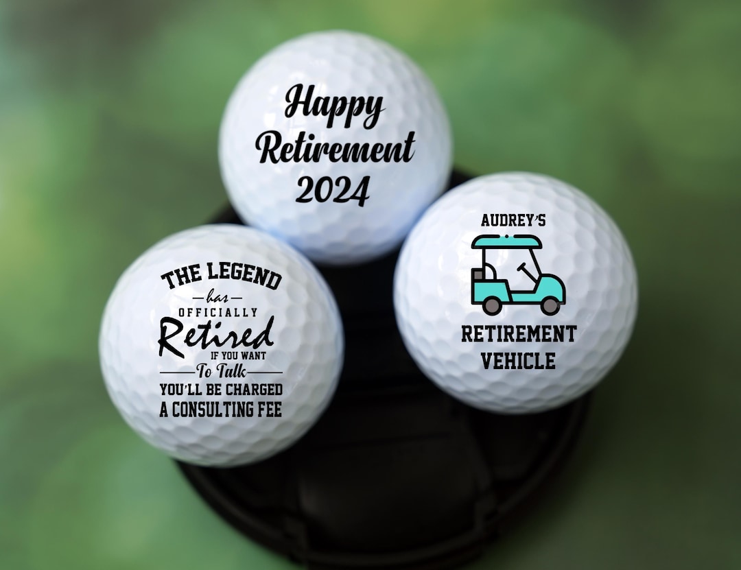 Retirement Gift for Men, Retirement Golf Ball, Retirement Party, Custom ...