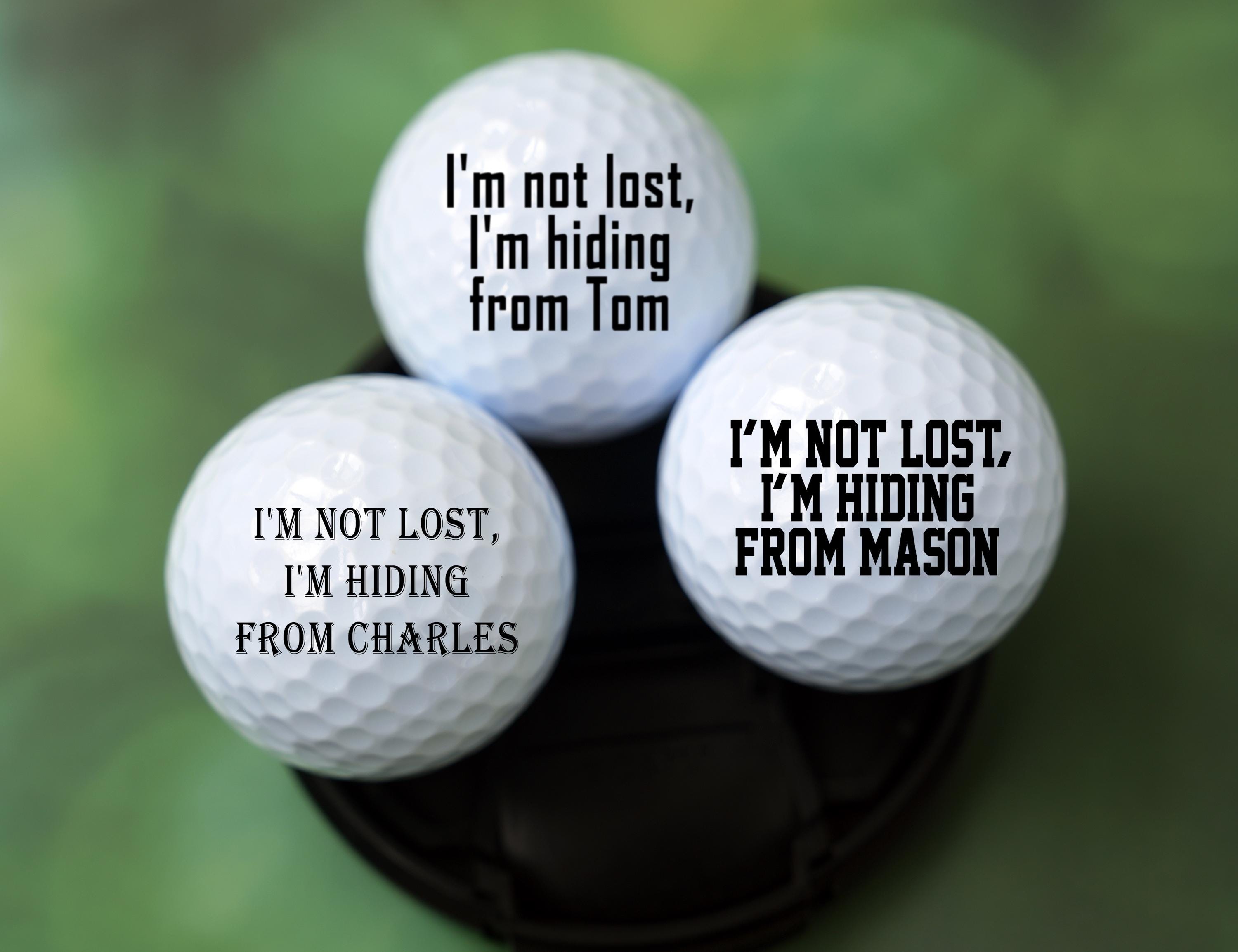 I Am Not Lost Custom Golf Balls, Text Printing Golf Balls, Personalized ...