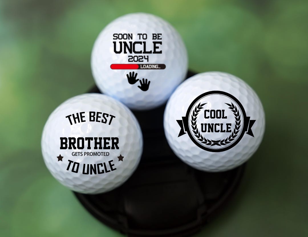 Promoted to Uncle Custom Golf Balls, Pregnancy Reveal Gift, Uncle Gift ...