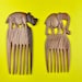 Afro Wood Combs African Art, Handmade, Woodwork, Hair Accessory, Black ...