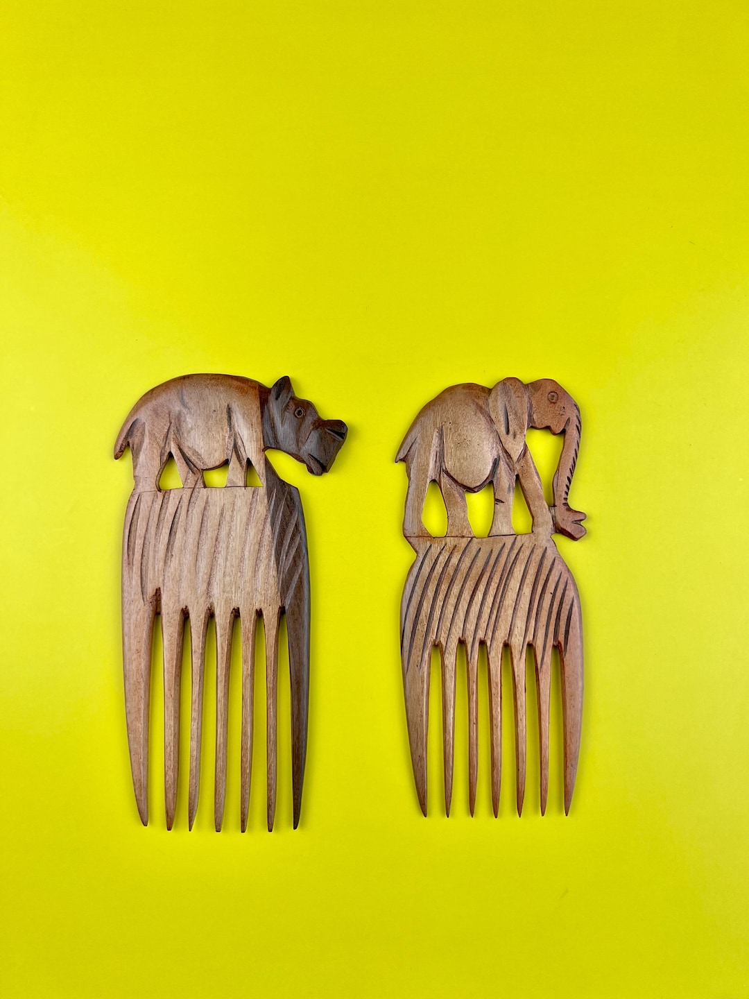 Afro Wood Combs – African Art, Handmade, Woodwork, Hair Accessory ...