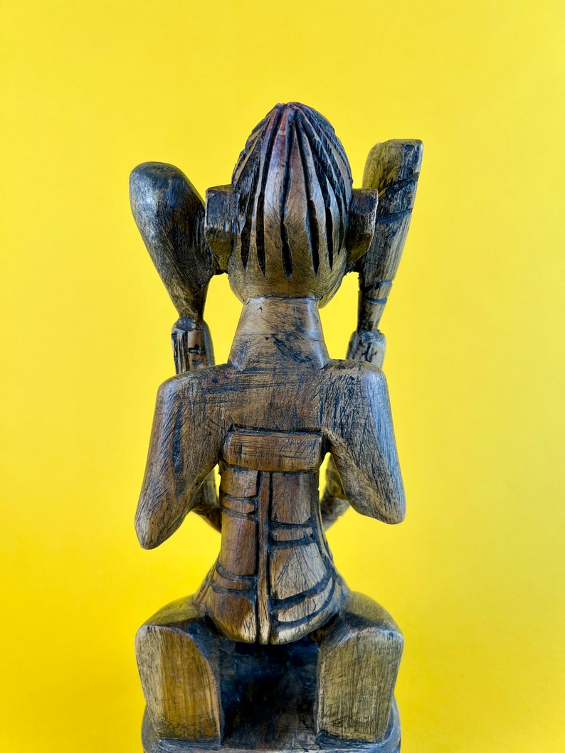 Wood Sculpture of Orisha Oya African Art Warrior Queen - Etsy