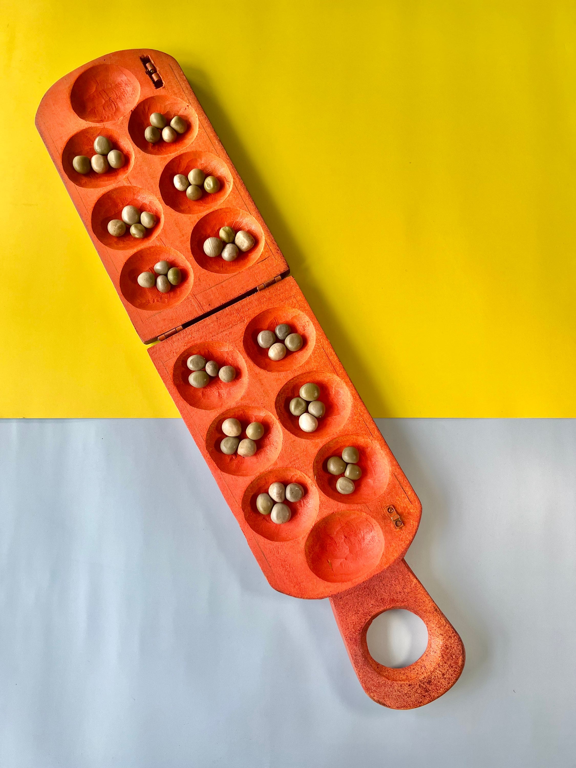 Iroko Style Mancala Board Game – African Art, Ayo Olopon, Handmade ...