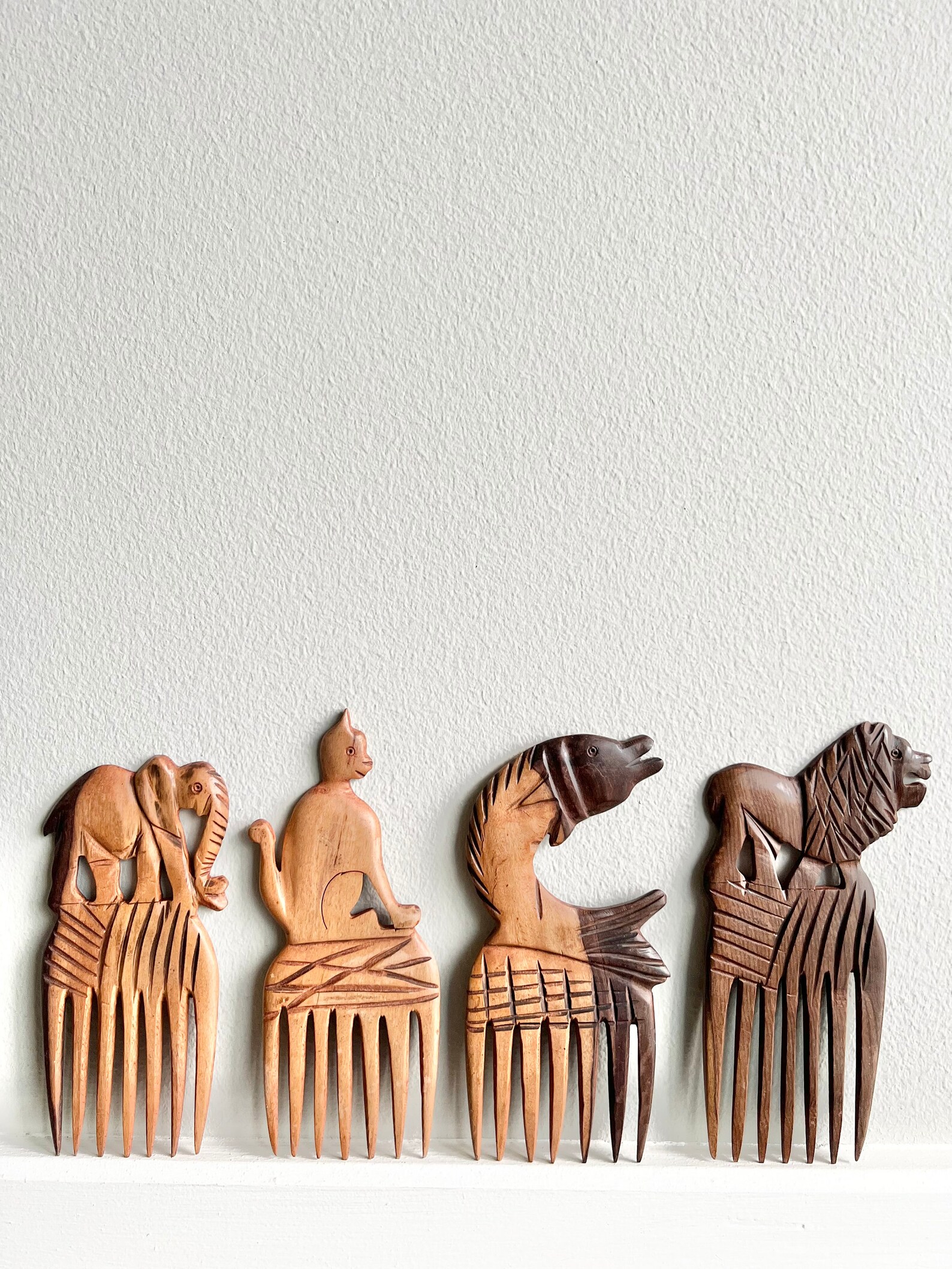Afro Wood Combs African Art Handmade Woodwork Hair - Etsy