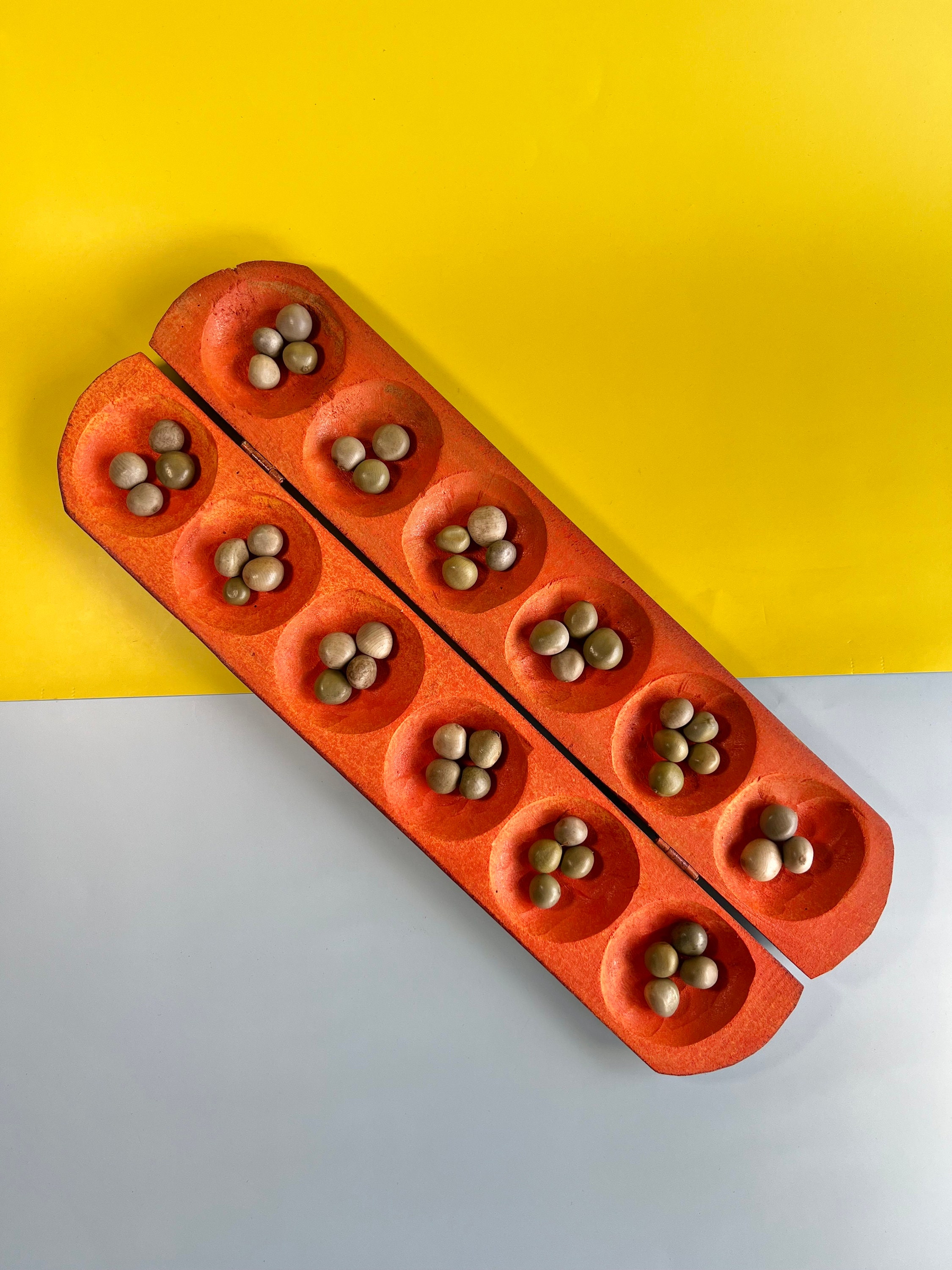 Iroko Style Mancala Board Game – African Art, Ayo Olopon, Handmade ...