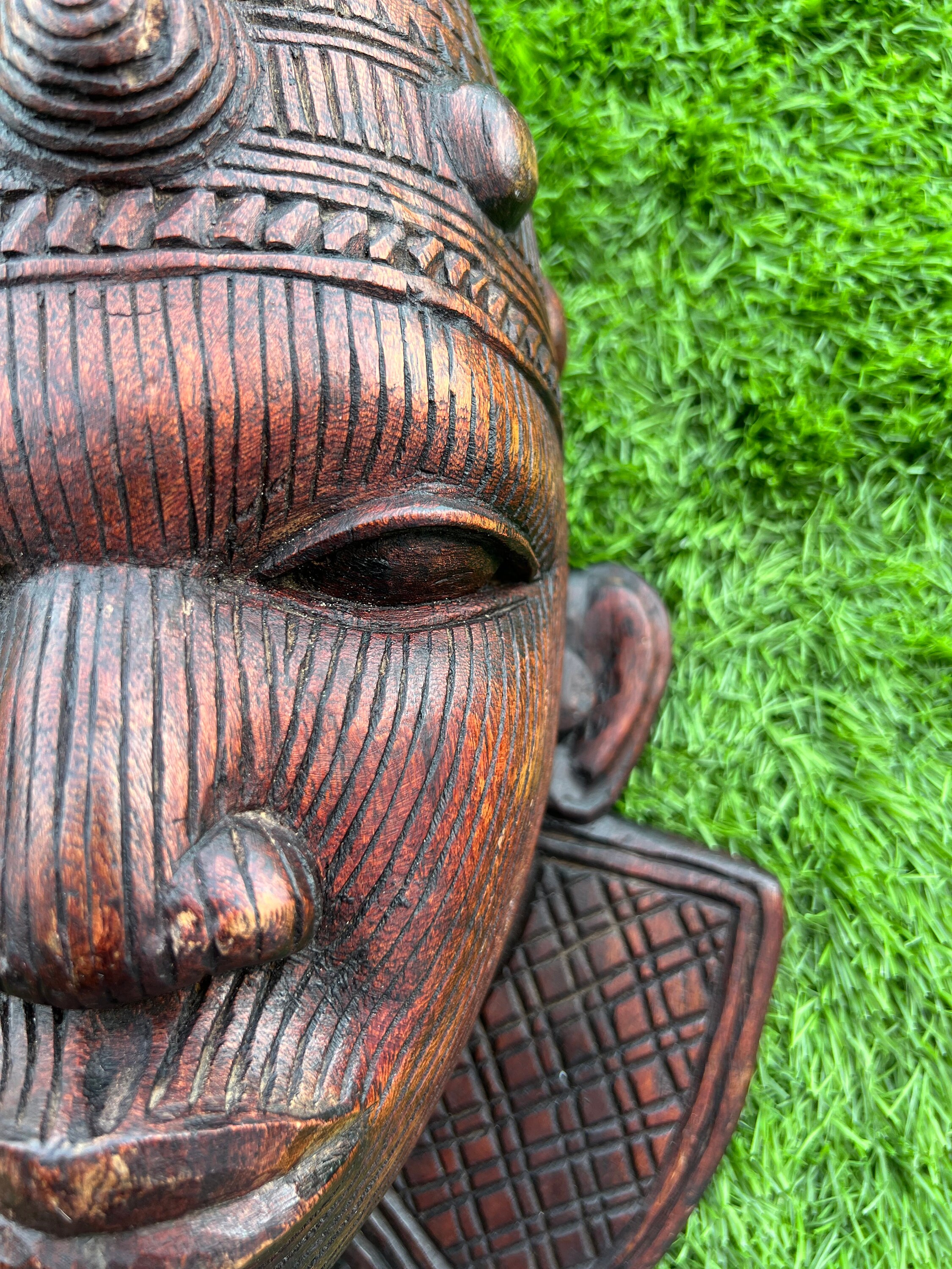 Authentic Handmade King Mask African Art Woodwork - Etsy