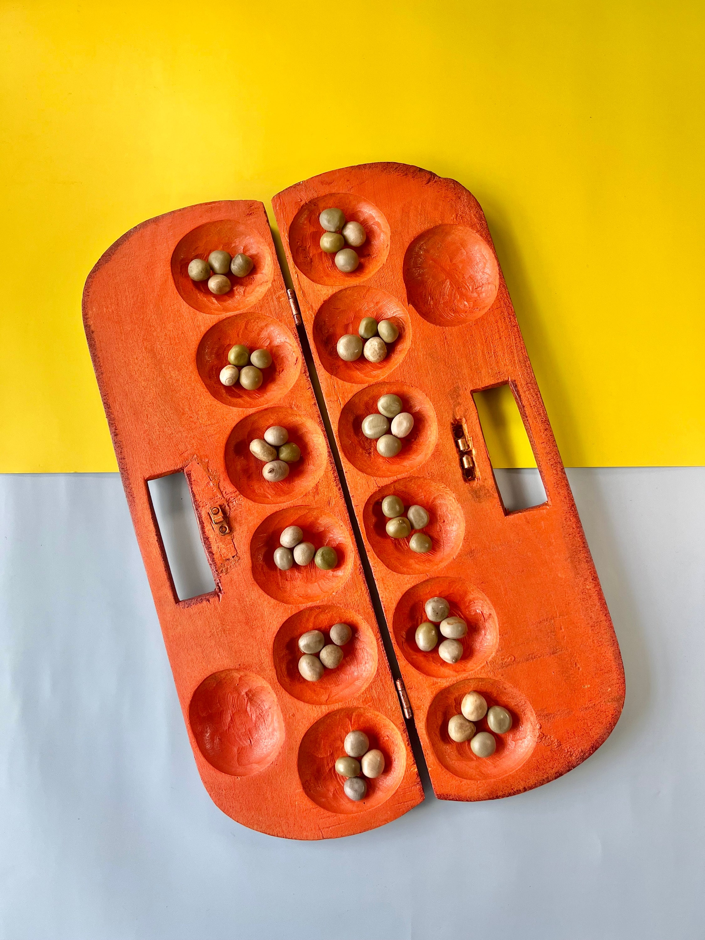 Iroko Style Mancala Board Game – African Art, Ayo Olopon, Handmade ...