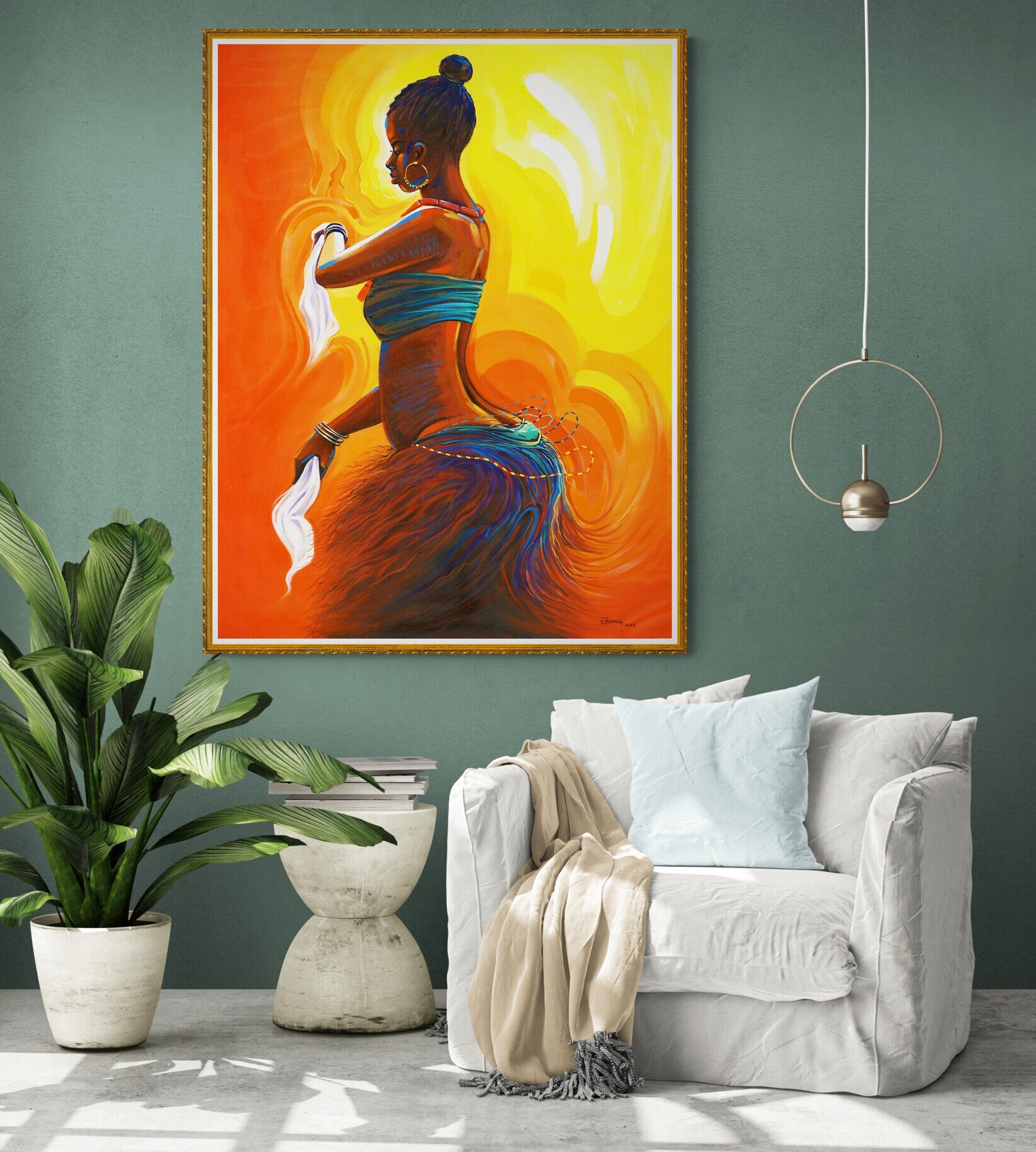 Traditional Dancer – African Art, Canvas Print, Wall Art Décor, Woman ...