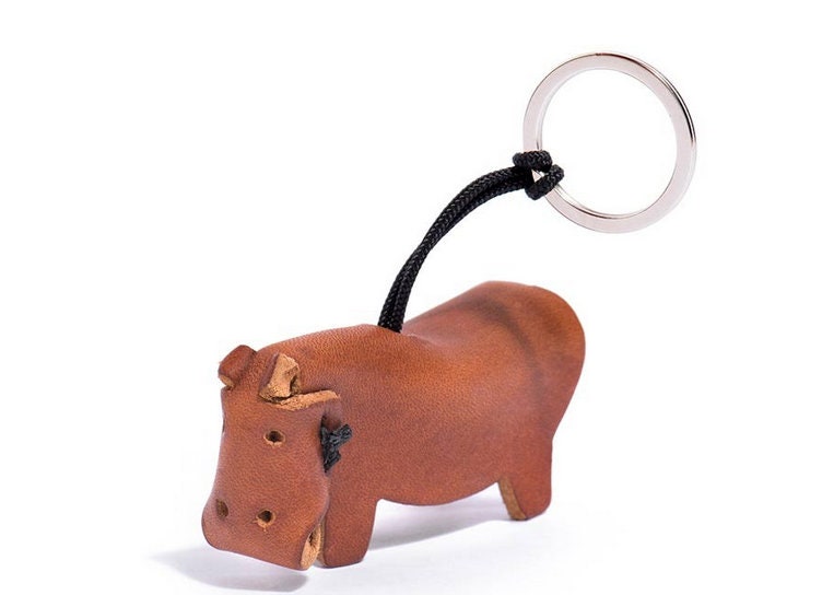 Animal Leather Keychain & Bag Charms – Handmade, African Art ...