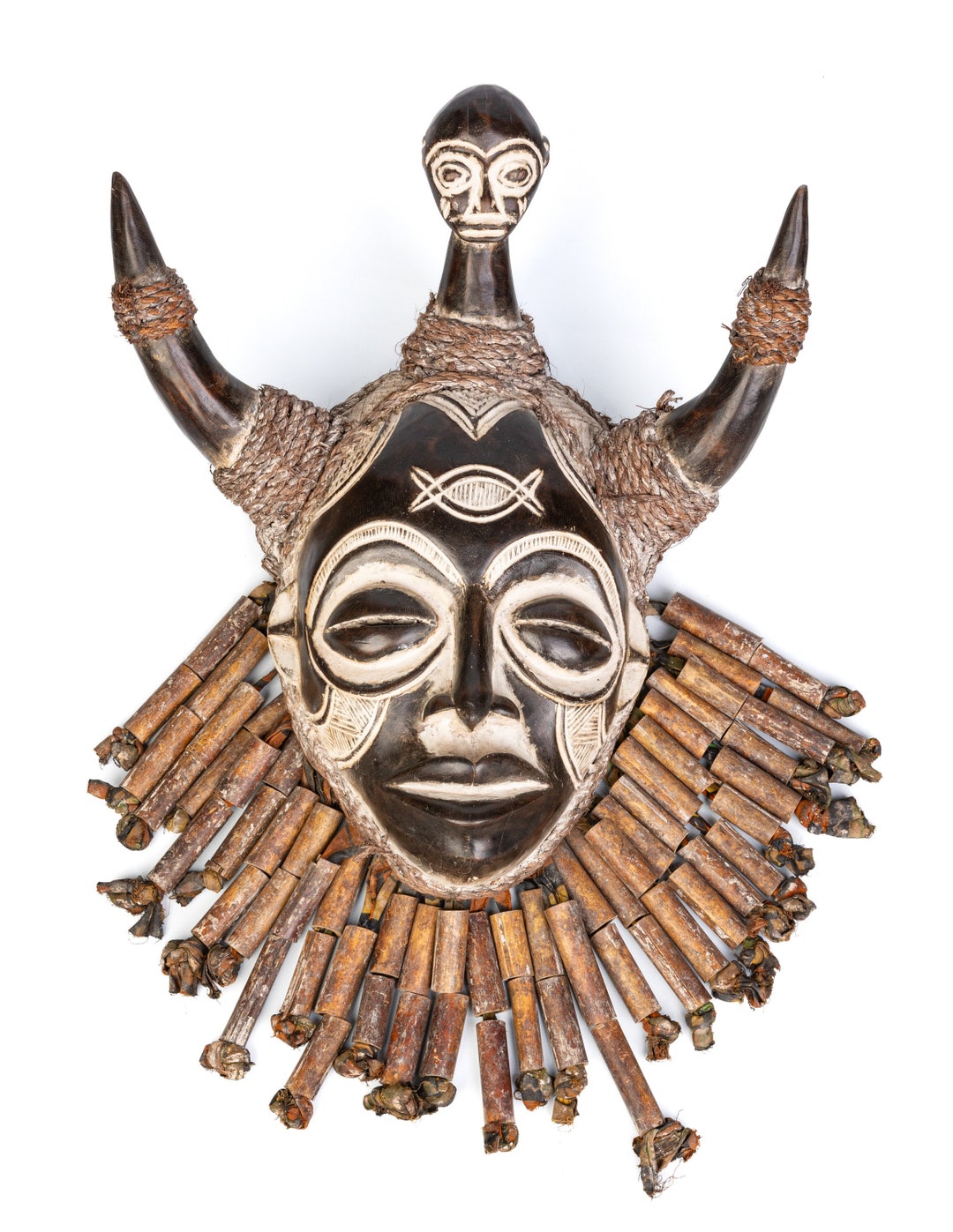 Chokwe Mask – Vintage, African Art, Congo, Handmade African Mask ...